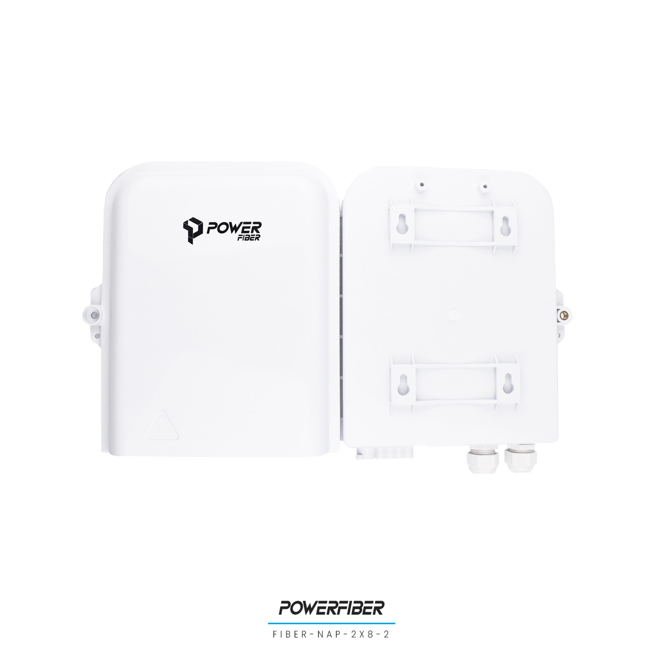 POWERFIBER FIBER-NAP-2X8-2 CAJA EXTERIOR FTTH 2X8 CON SPLITTER 1X8 ...