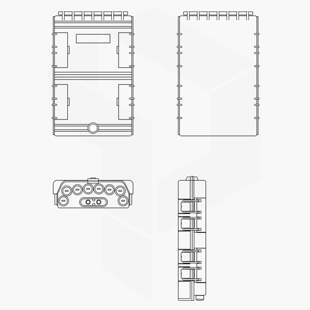 POWERFIBER FIBER-NAP-EC-1X8-1 CAJA EXTERIOR FTTH EASY CONNECT 1X8 CON ...