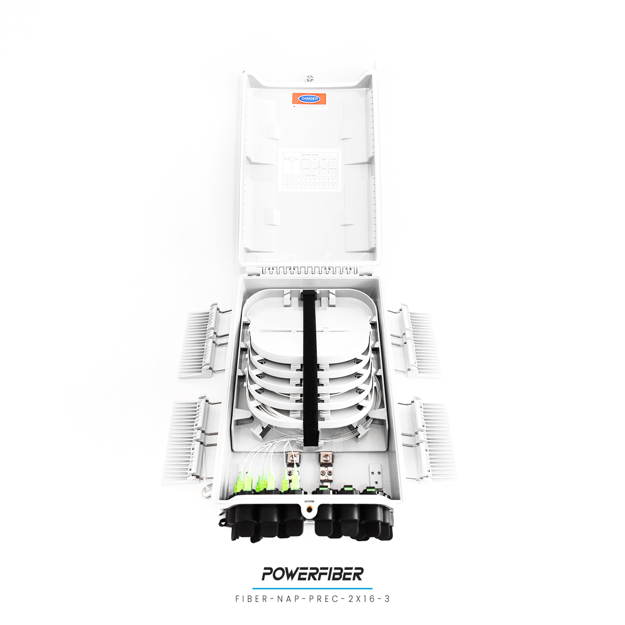 POWERFIBER FIBER-NAP-PREC-2X16-3 CAJA EXTERIOR FTTH PRECONNECT 2X16 CON ...