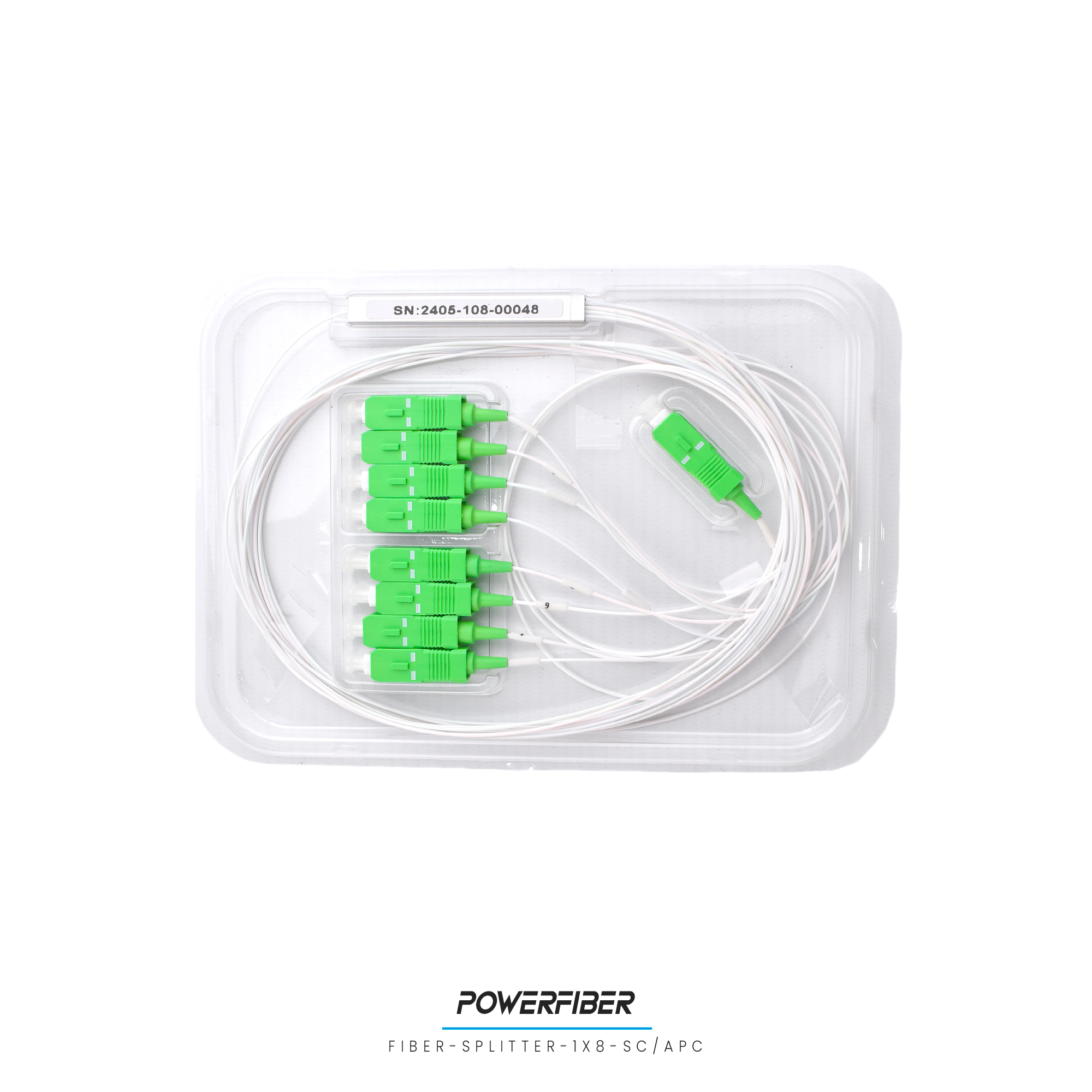 POWERFIBER FIBER-SPLITTER-1X8-SC/APC PLC SPLITTER MONOMODO 1X8 CON ...