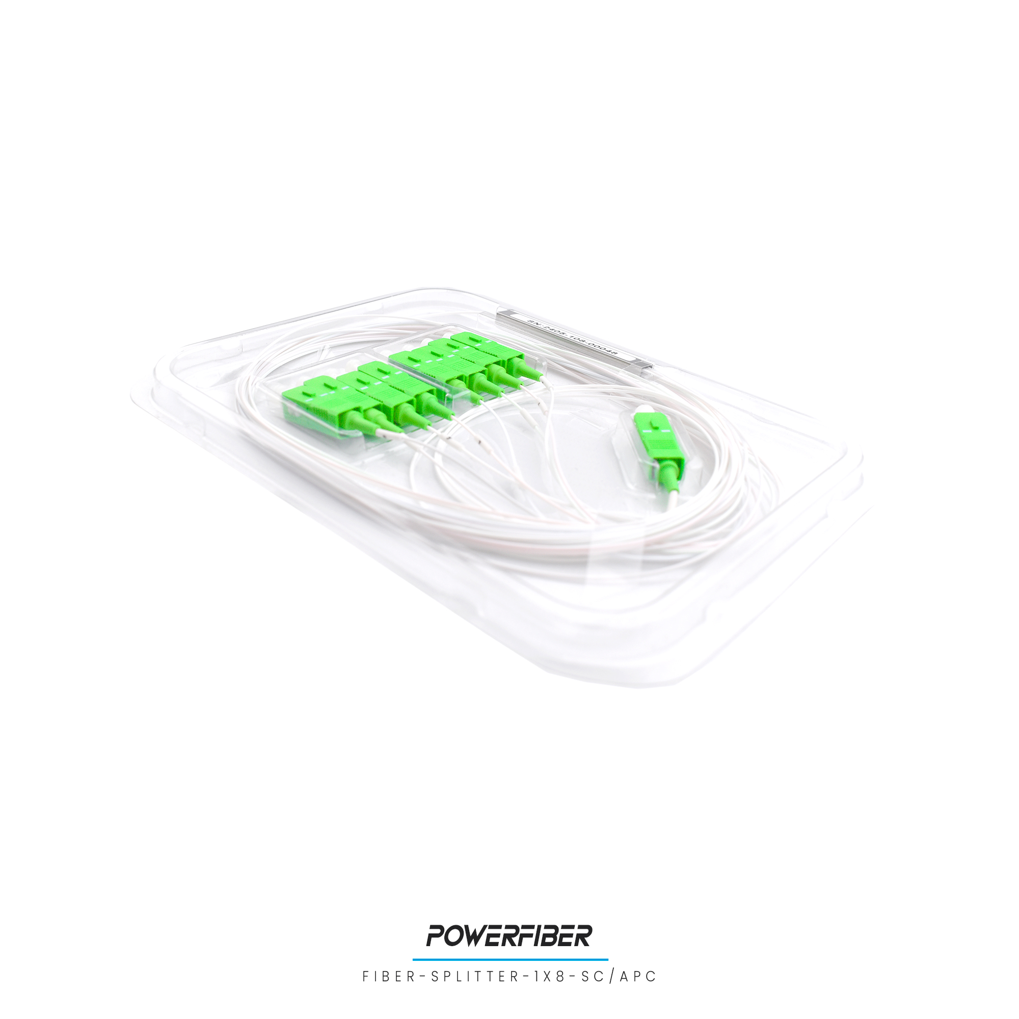 POWERFIBER FIBER-SPLITTER-1X8-SC/APC PLC SPLITTER MONOMODO 1X8 CON ...