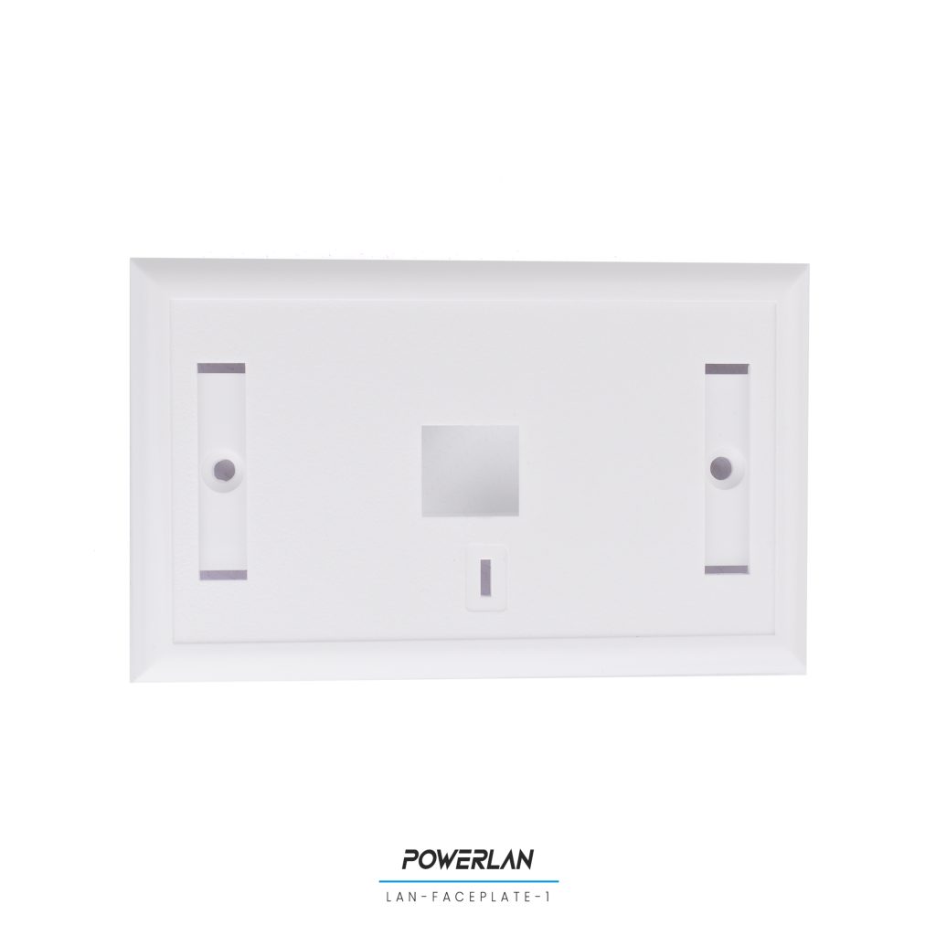 POWERLAN LAN-FACEPLATE-1 TAPA BASTIDOR 1 PUERTO CAT5E/CAT6 RJ45 ...