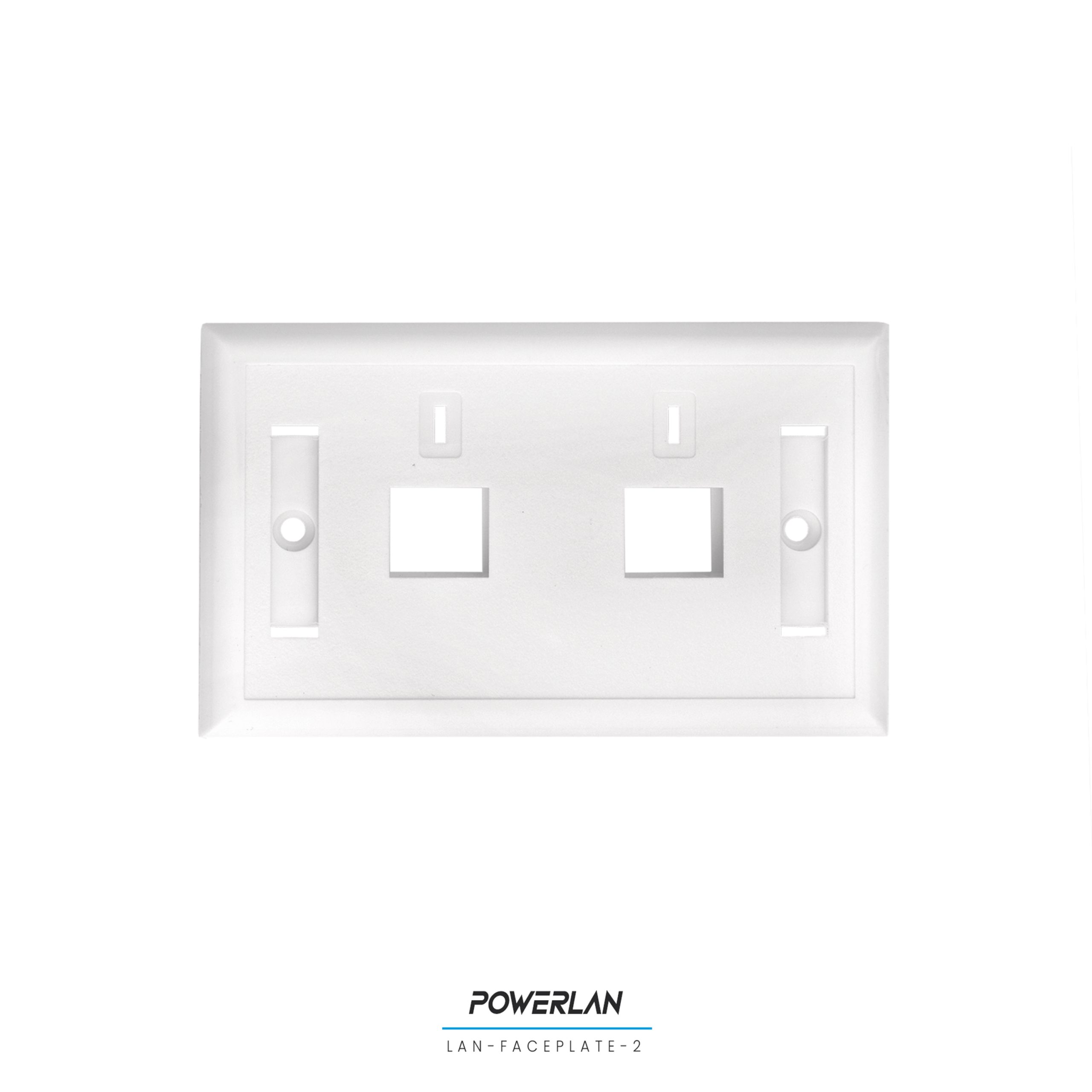 POWERLAN LAN-FACEPLATE-2 TAPA BASTIDOR 2 PUERTOS CAT5E/CAT6 RJ45 – Sawerin Networks