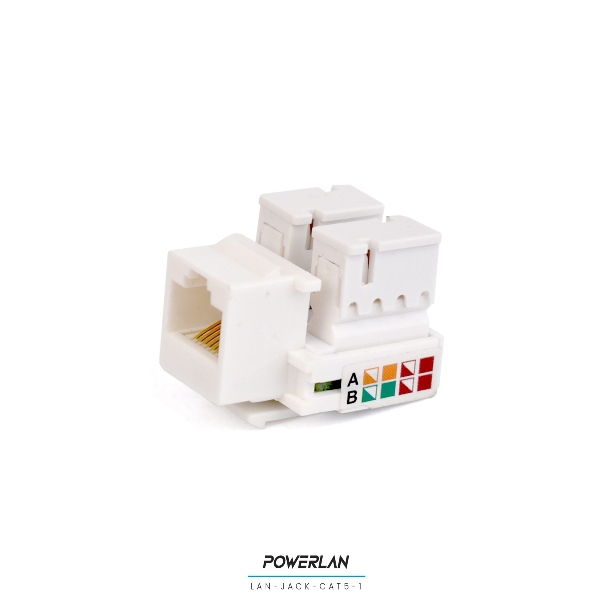 POWERLAN LAN-JACK-CAT5-1 JACK RJ45 CAT5E BLANCO – Sawerin Networks