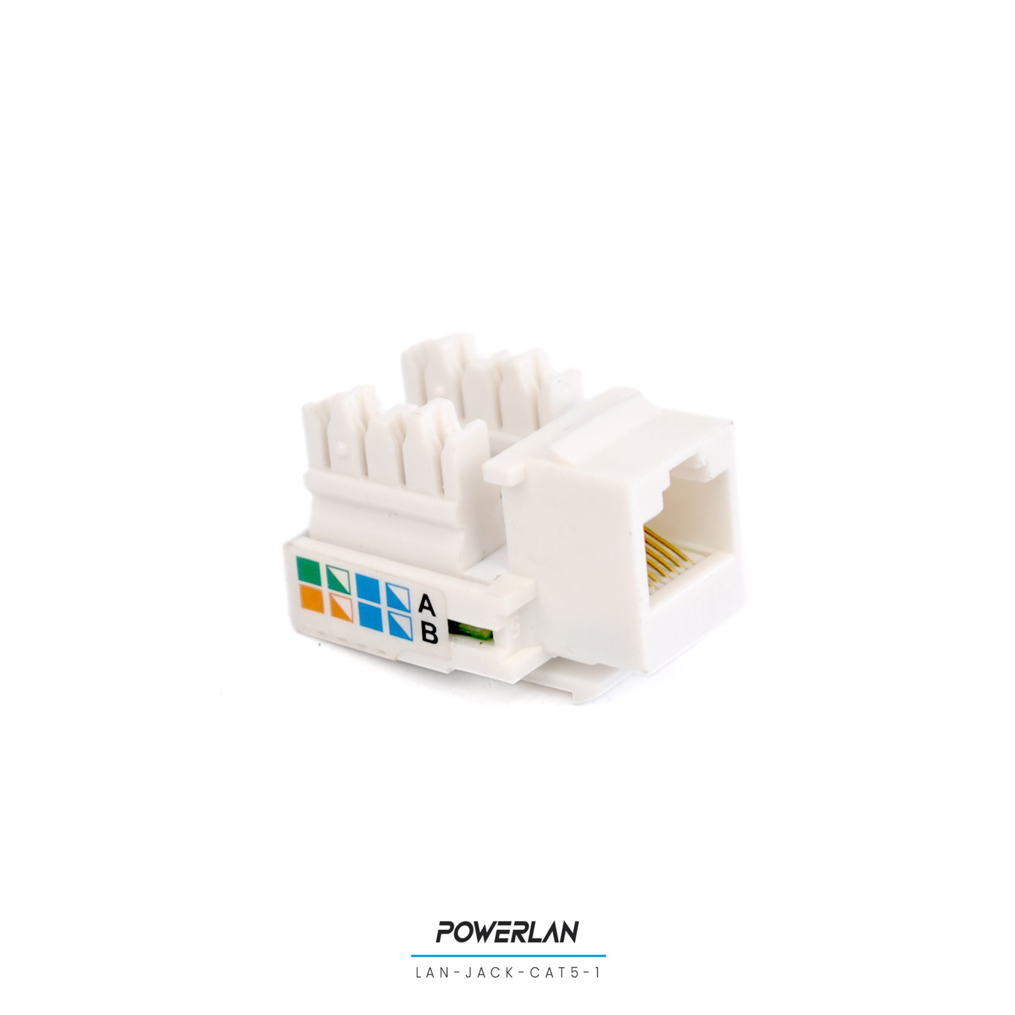 POWERLAN LAN-JACK-CAT5-1 JACK RJ45 CAT5E BLANCO – Sawerin Networks