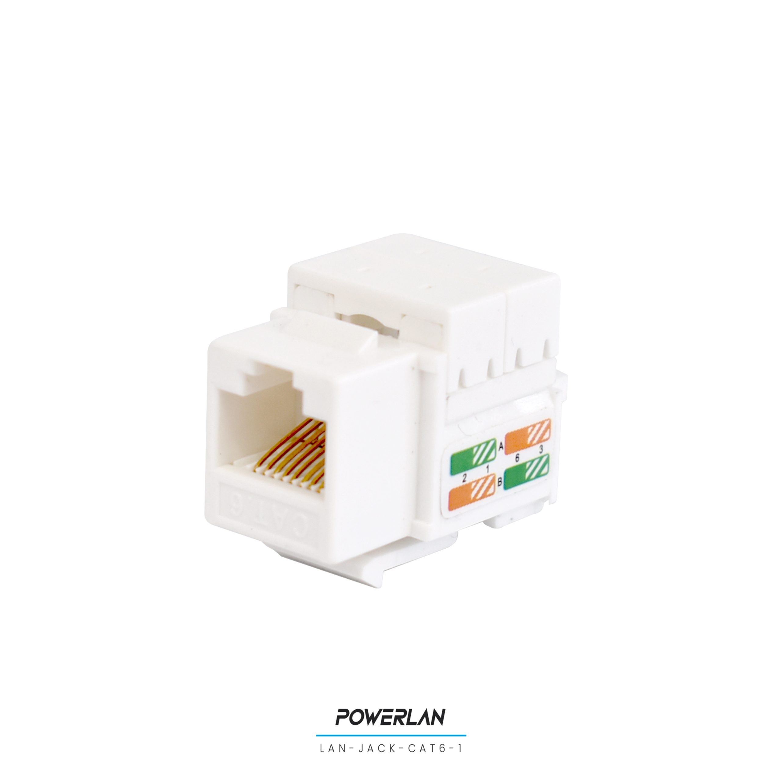 POWERLAN LAN-JACK-CAT6-1 JACK RJ45 CAT6 BLANCO – Sawerin Networks